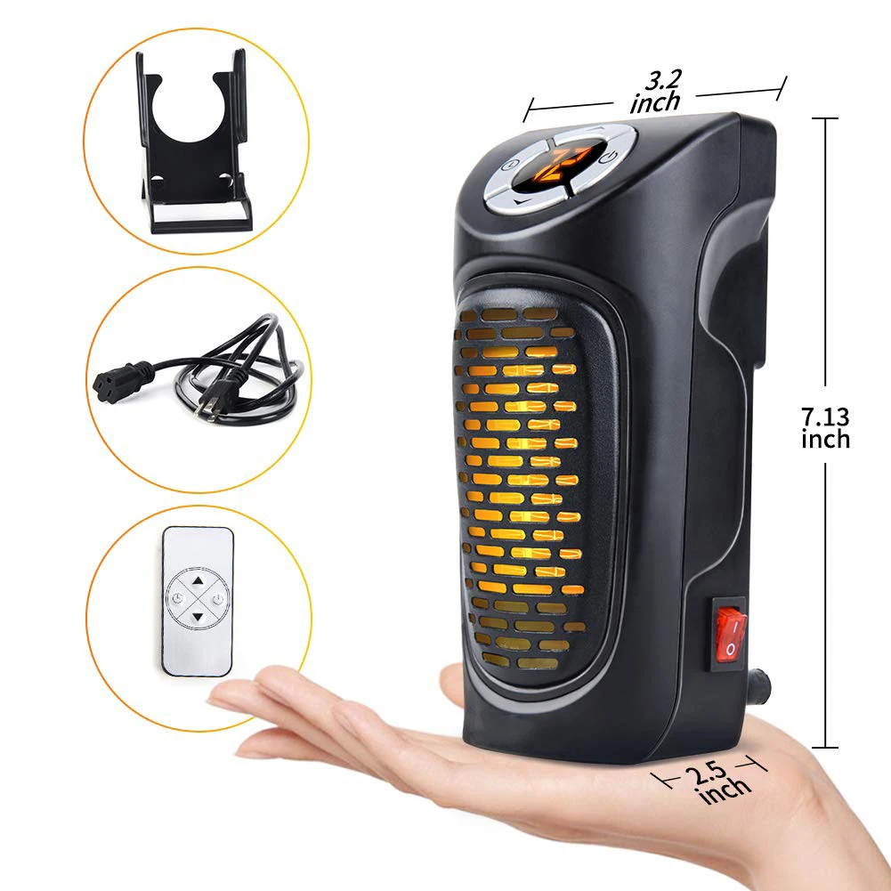 Safe and Efficient Mini Heater - Overheat & Tip over Protection