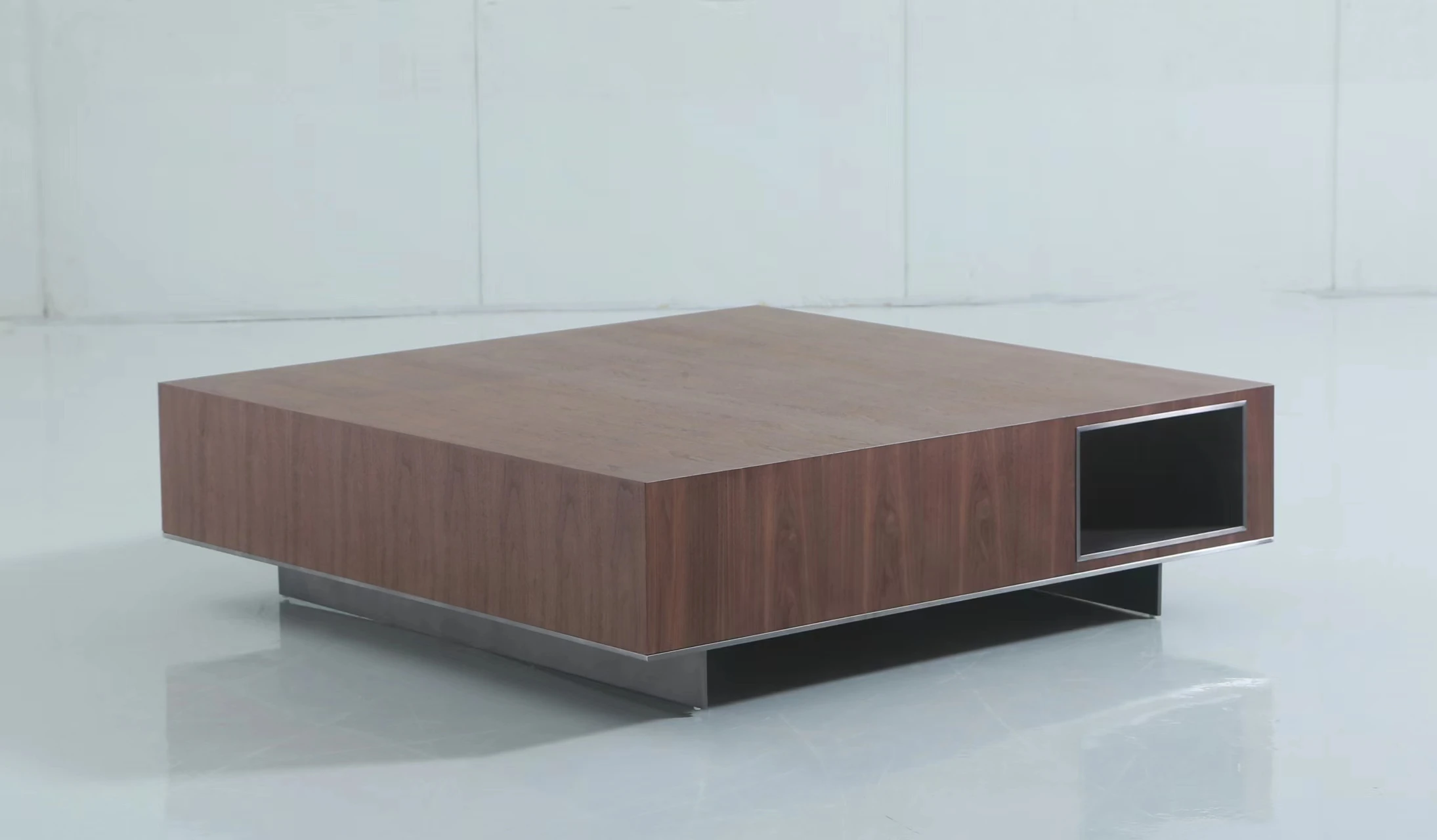 French Country Living Room Antique Square Coffee Table Wooden Tea Side ...