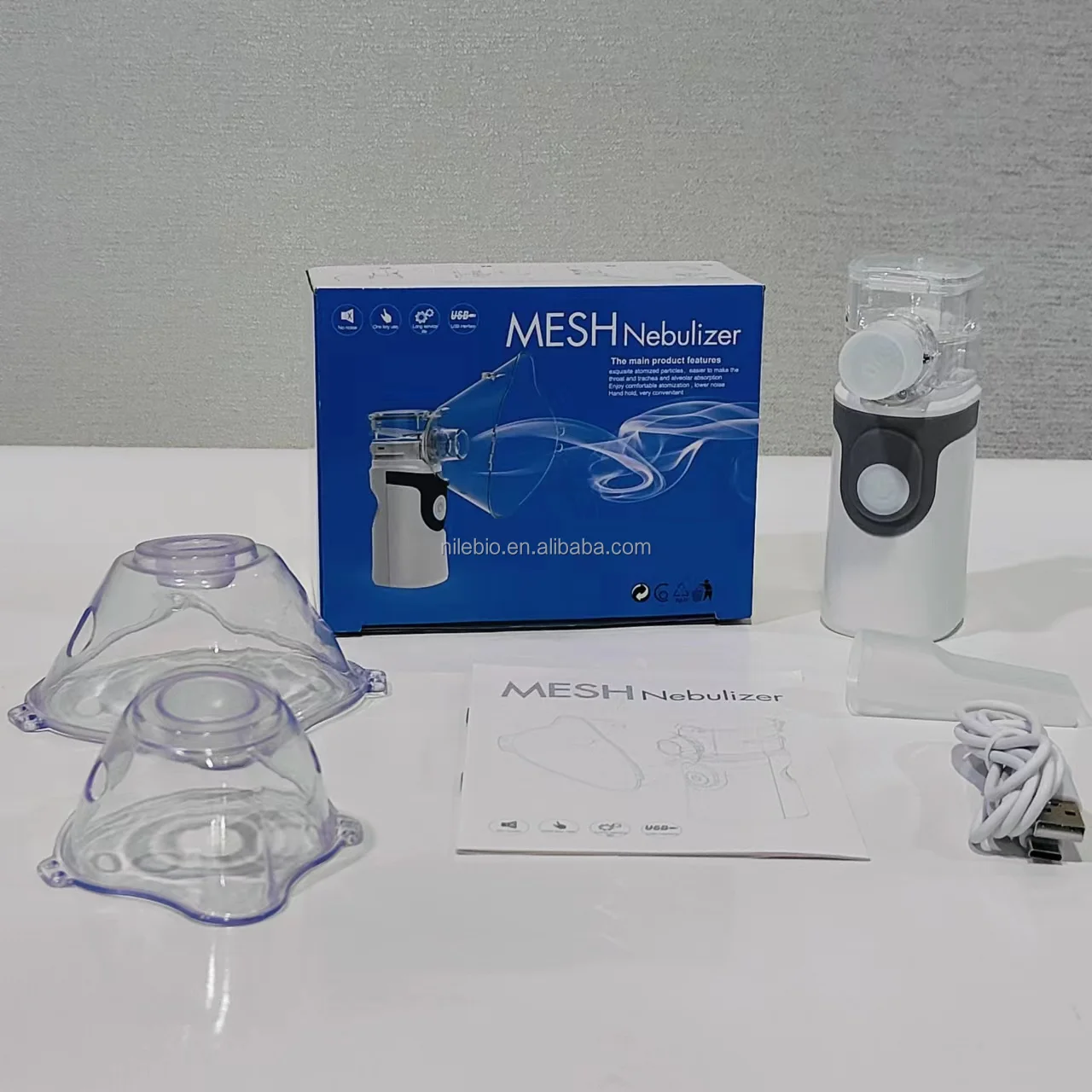 Portable Electric Mesh Nebulizer Machine Automatic Cleaning Function 2 ...