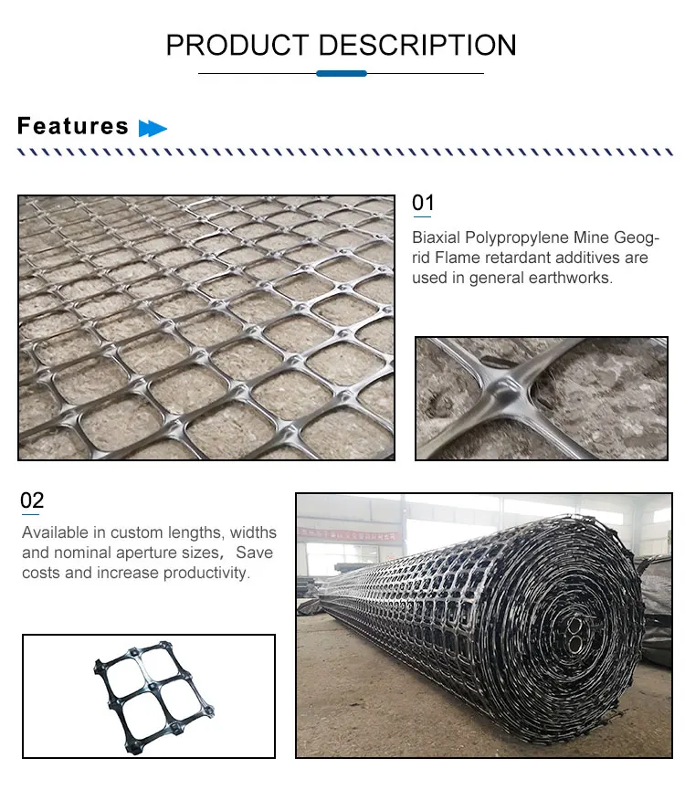 Mine Haul Road Geogrid - Flame Retardant Reinforcement