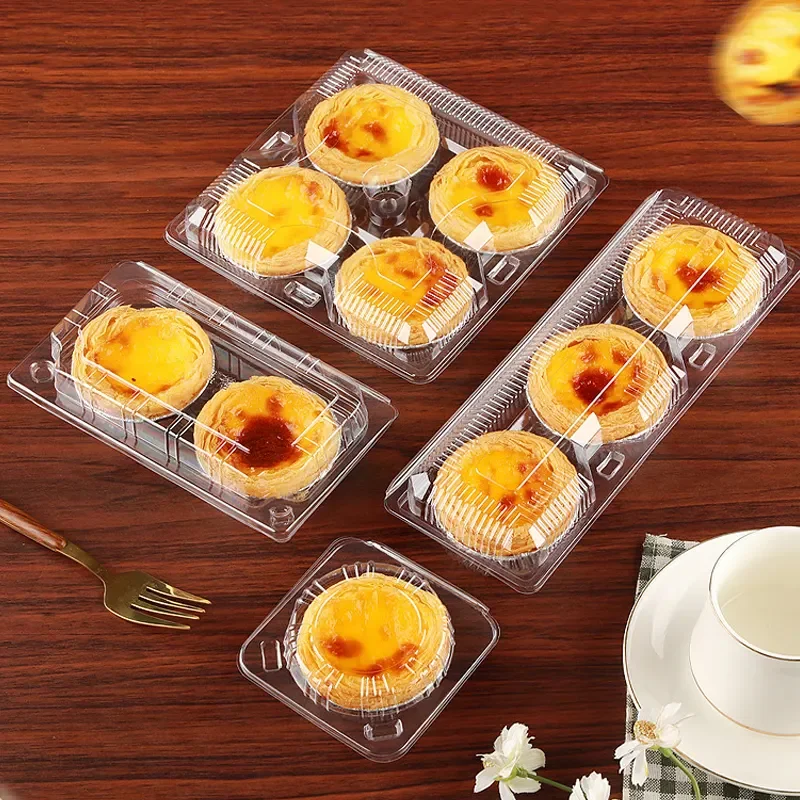 Baking Packaging Egg tart Box, Cake Box, 2/3/4/6 Pieces Per Box, Pastry ...