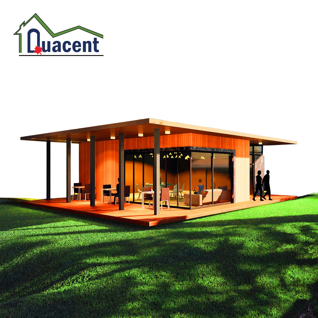 Quacent Beautiful Design Sandwich Panel Modern Resort Area Prefabricated Tiny Villa Home Prefab ...
