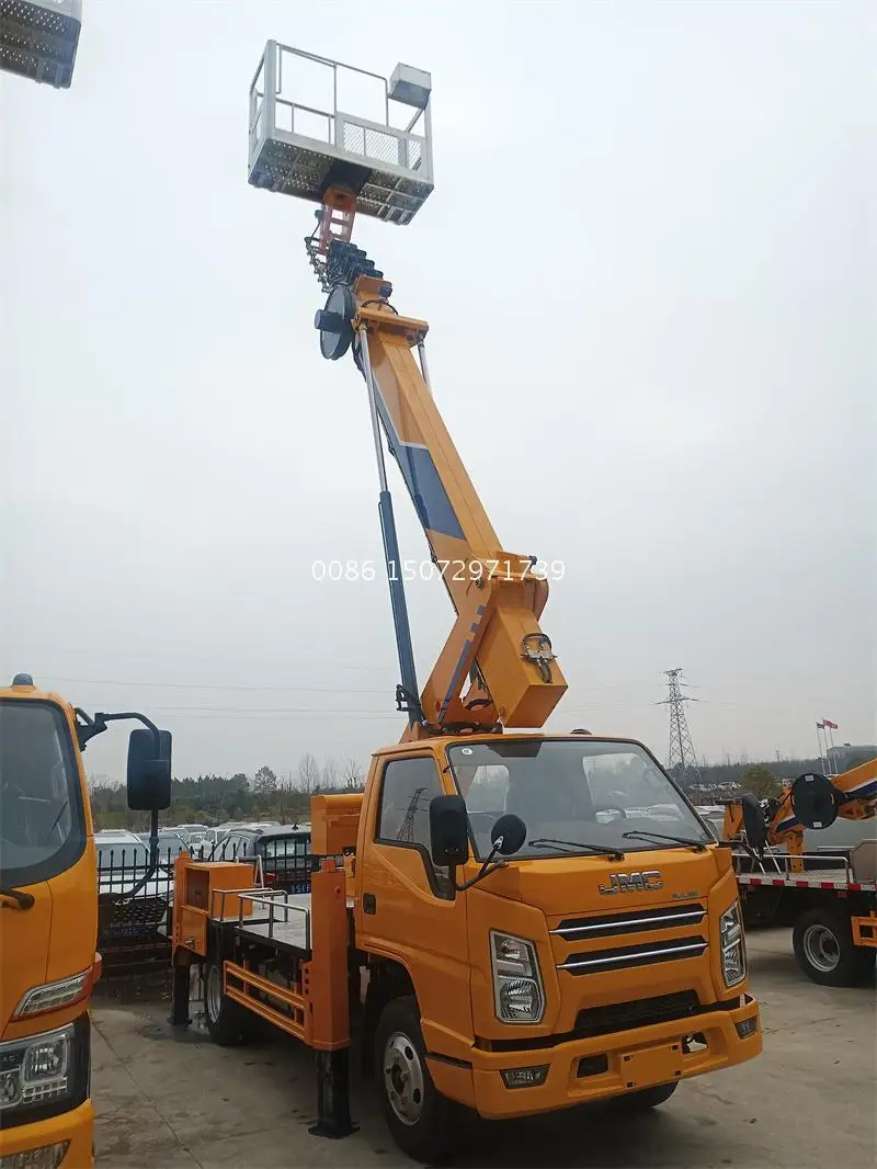 New 14m Telescopic Boom Aerial Ladder Vehicle High-Altitude Automatic ...