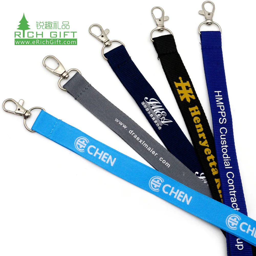 High Quality Custom Woven Lanyard Jacquard Round Woven Logo Tubular ...