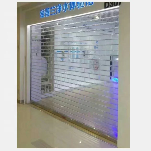 Yiwu Pc Transparent Rolling Gate For Shop Front,Polycarbonate Crystal ...