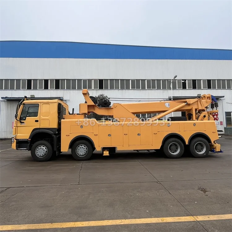 Sinotruk 50 Tons Rotator Wrecker Truck Howo 50T Integrated Wrecker Tow ...