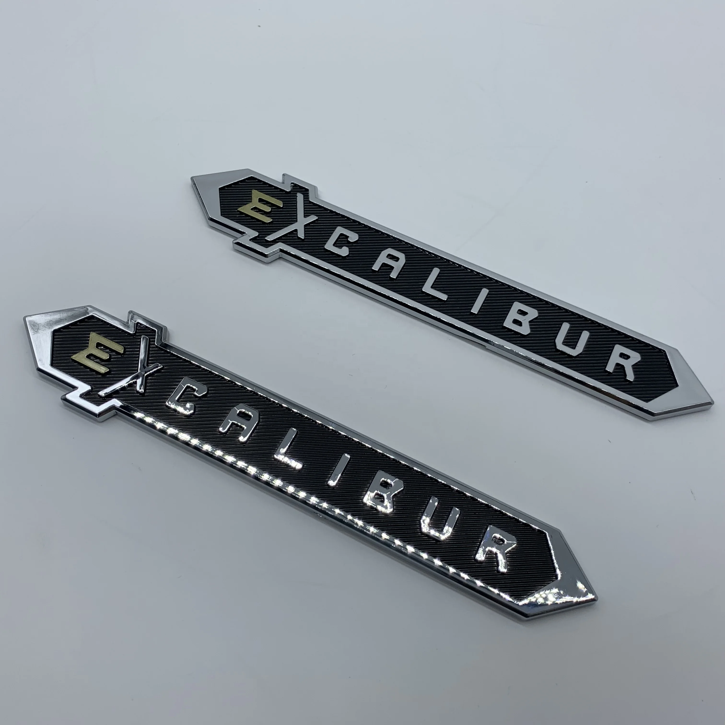 EXCALIBUR Chrome 3D Car Logo Sticker Badge Emblem for Toyota Land ...
