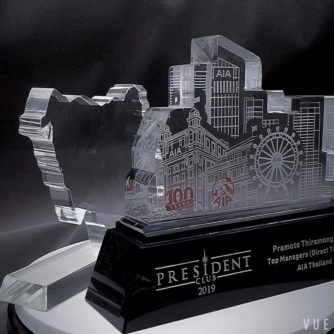 Noble High Quality Water Jet Cutting Custom Crystal Business Award ...