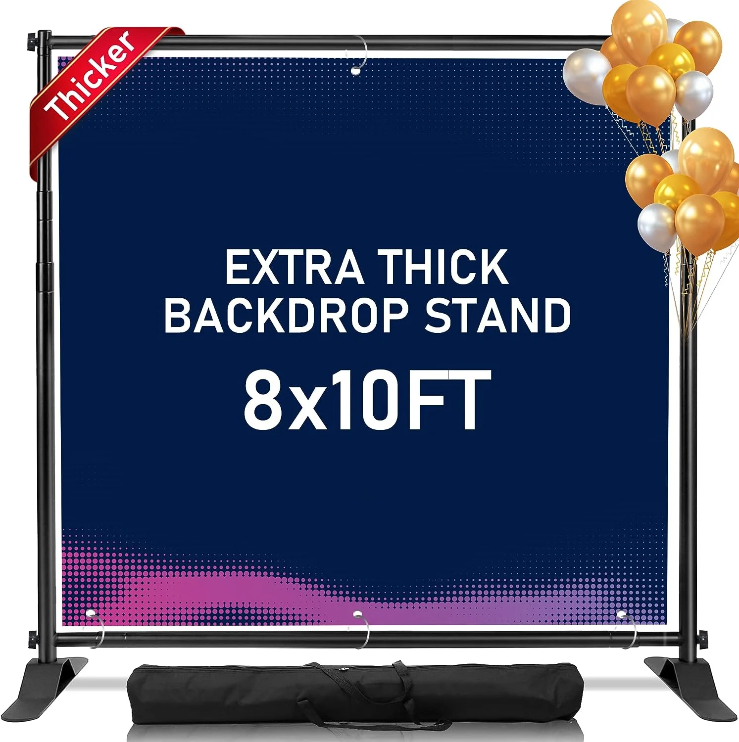 8x10 FT Heavy Duty Backdrop Banner Stand for Professional Photography