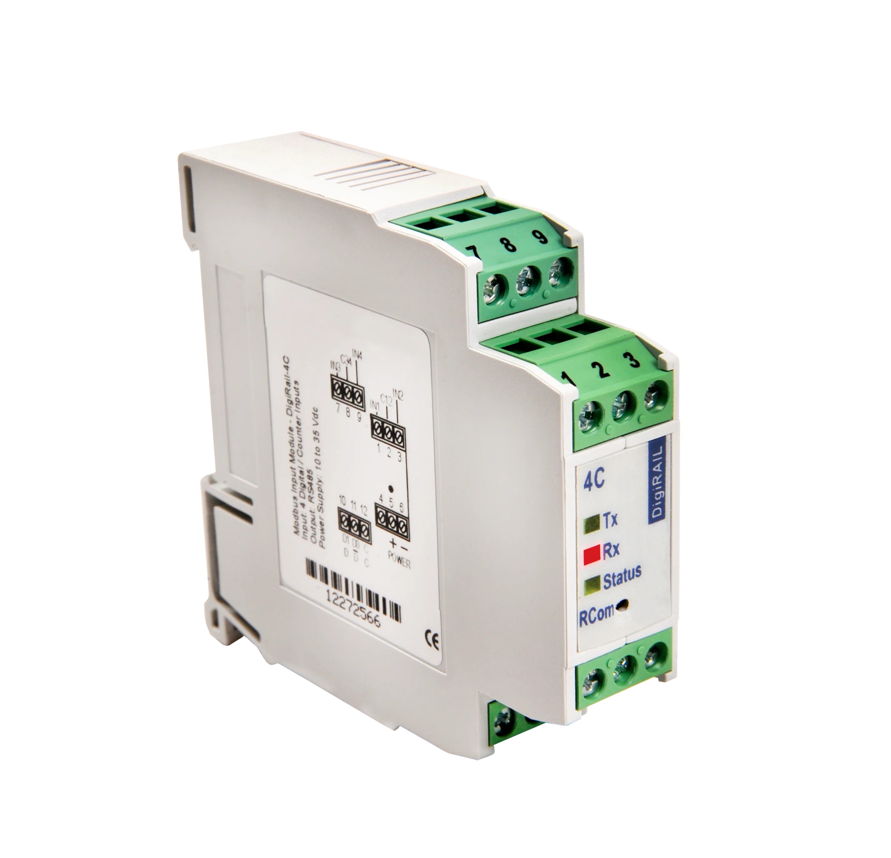 Digirail-2r Rs485 Dual Relay Outputs Module Data Logger Measure ...