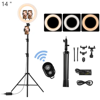 14 Inch Ring Light 3200-5500k Full Color Temperature Led Ring Light For ...