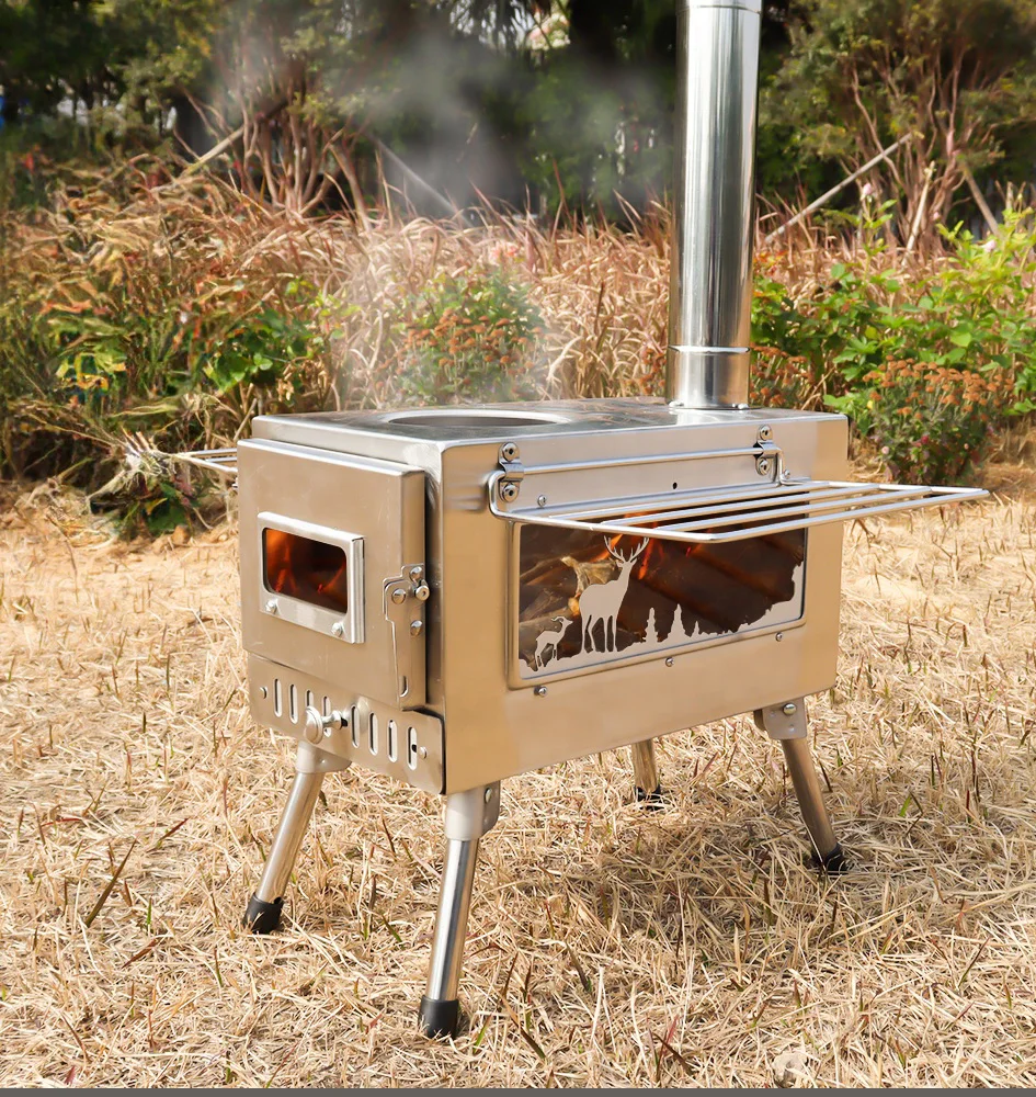 Portable 304 Stainless Steel Wood Burning Outdoor Cooking Tent Bbq ...