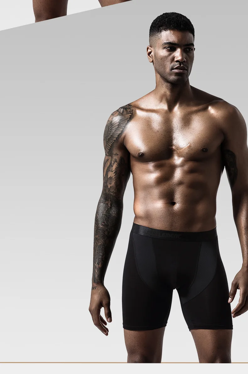 Sports Underwear Men Boxer Briefs Modal Professional Running Fitness ...