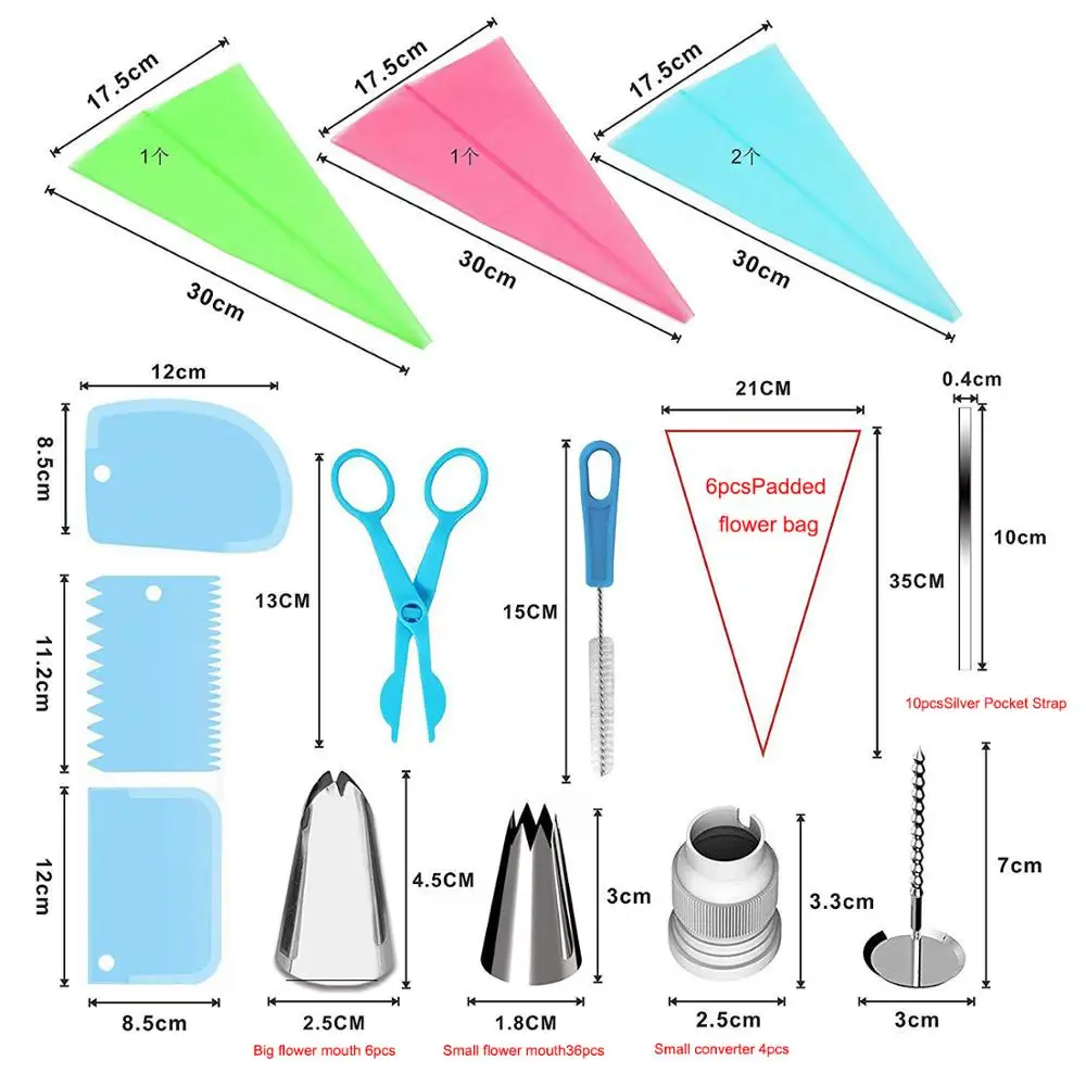 Cake Decorating Set Baking Tools Custom Kids Baking Supplies Plastic ...
