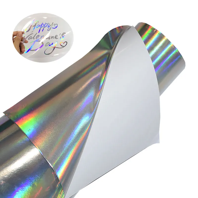 Pvc Rainbow Holographic Printable Laser Adhesive Vinyl Self-adhesive ...