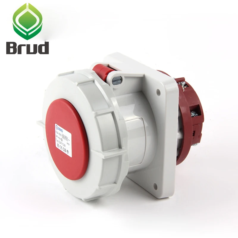 QX1128最畅销的63A 5P 400V IP67 CEE/IEC 60309-2工业面板安装直插座| Alibaba.com