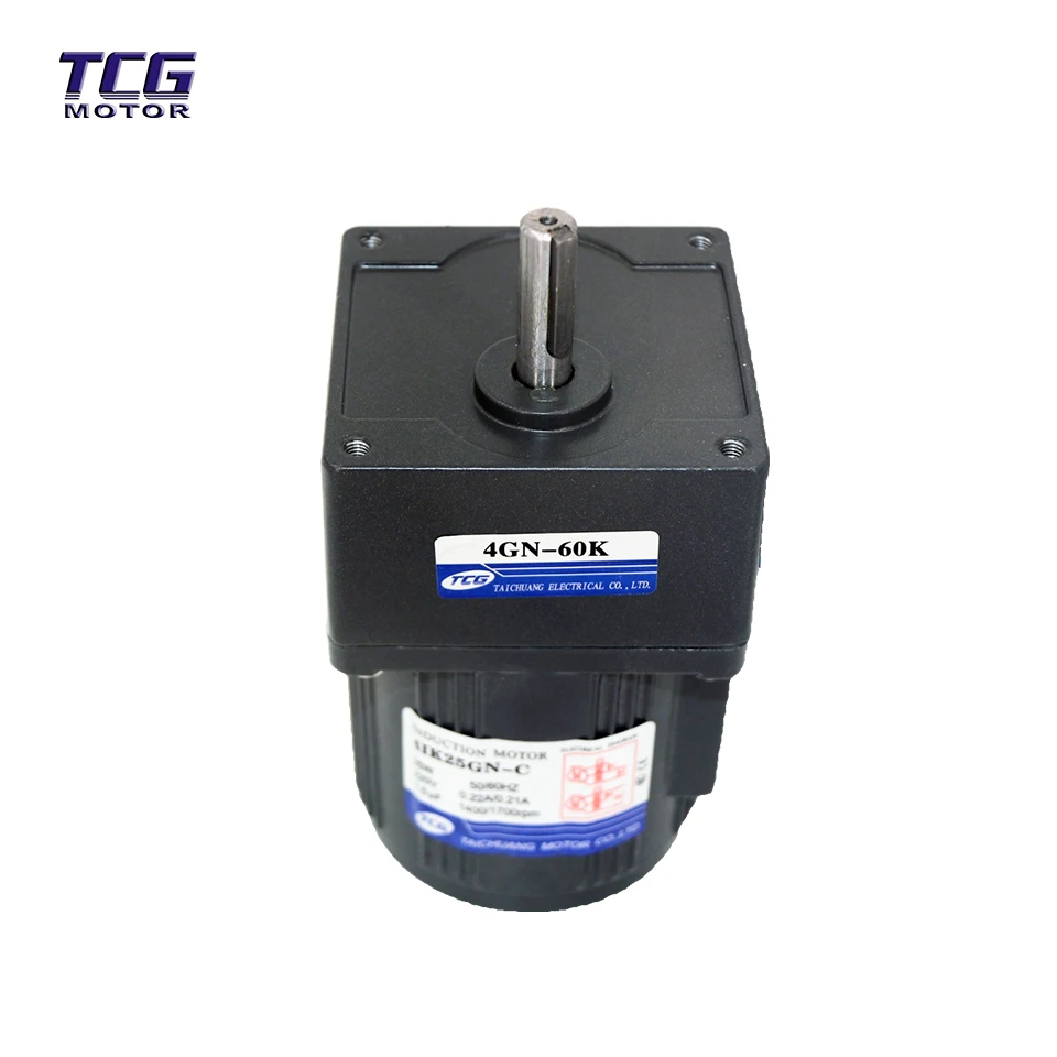 Small AC Motor with Gearbox From 30--1300RPM From 6w to 300w with Speed ...