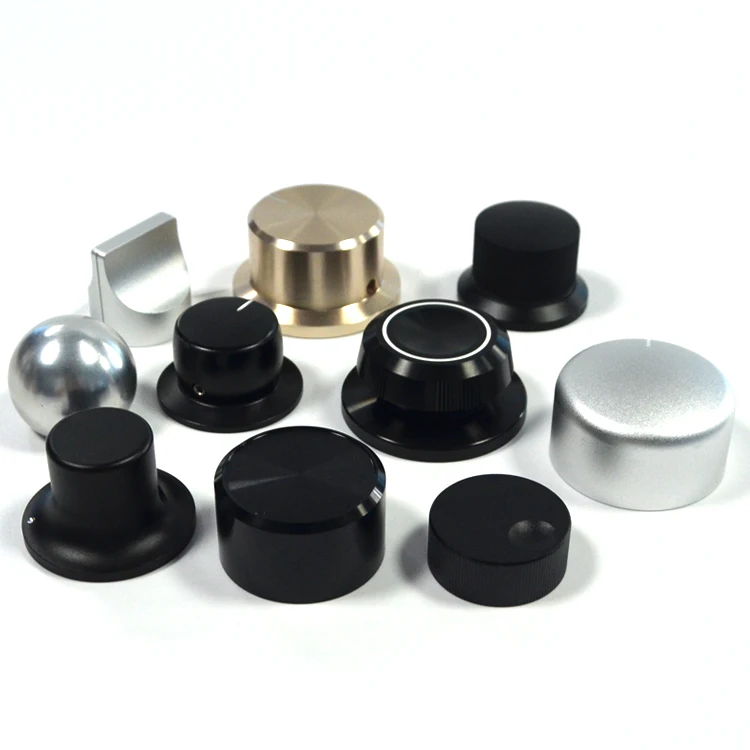 Aluminum Rotary Shaft Button Cap Tone Volume Knob For Encoder Audio ...