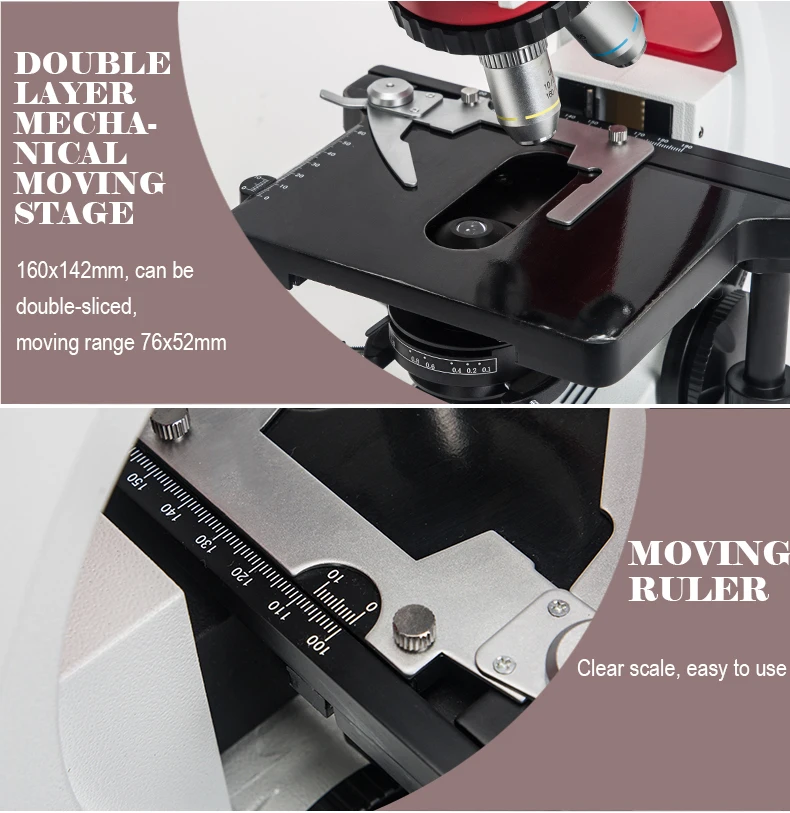 Phenix 40X-1600X Trinocular Biological Microscope for Lab