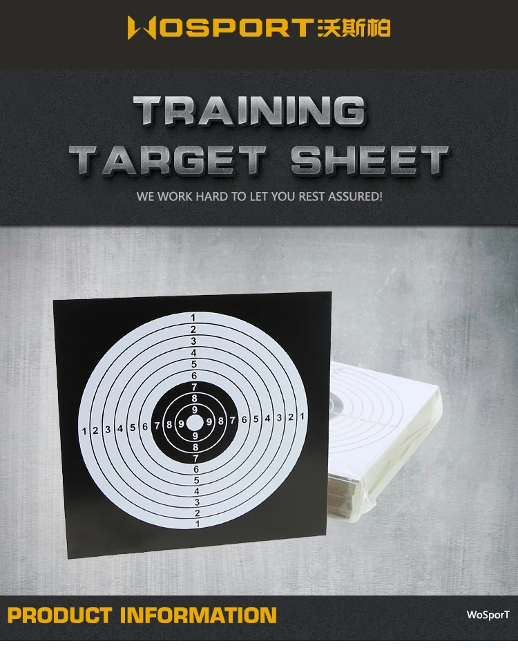 Wosport Shooting Target Paper Pistol Shooting Airgun Practise Shooting ...