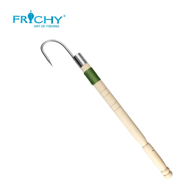 X74a Sport Fishing Wooden Handle Gaff With Stainless Fish Hook - Buy ...