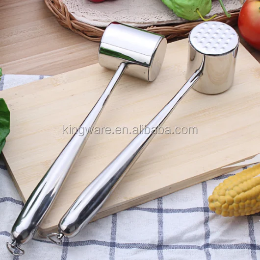 Tender Meat Hammer Kitchen Gadget Sturdy Meat Mallet Hammer Stainless ...