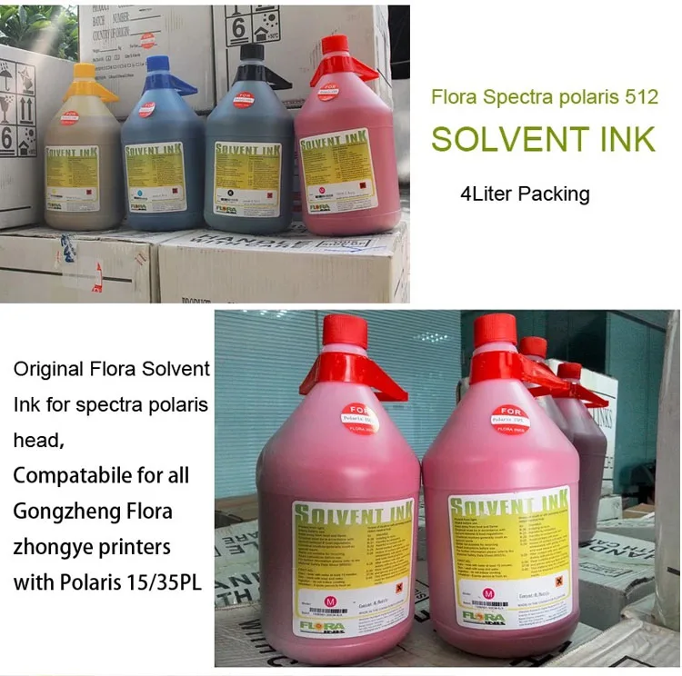 Flora Solvent Ink for Spectra Polaris 512 35pl 15pl Print Head