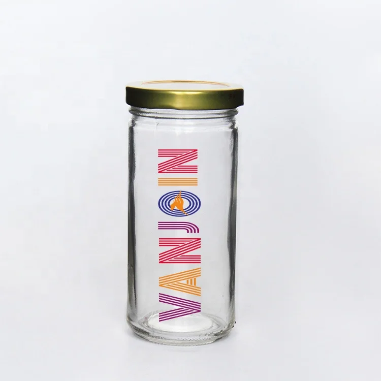 Vanjoin 500ml Tall Straight-sided Clear Paragon Glass Jar For Storage ...