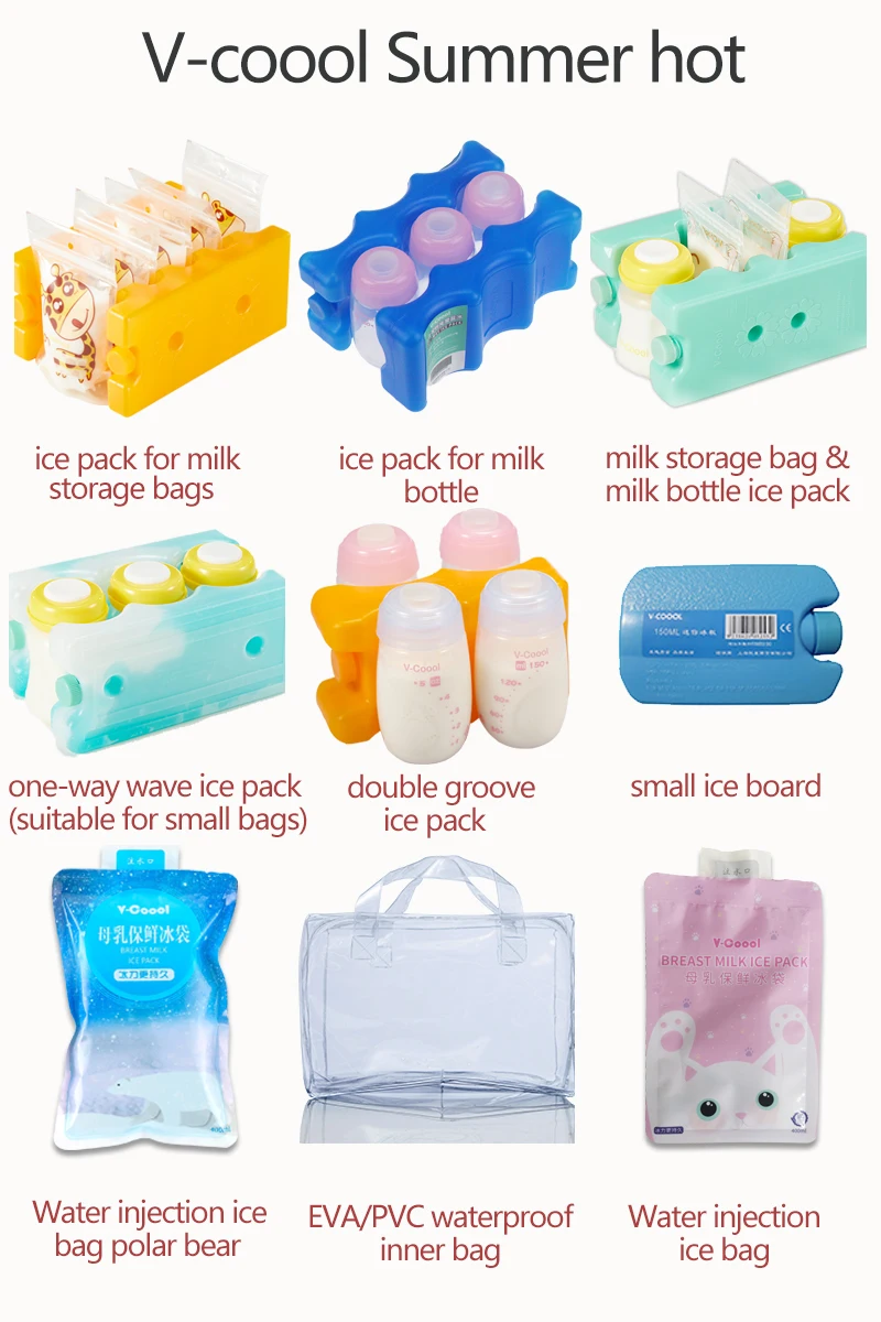 V-Coool Breastmilk Lunch Bag Cooler Plastic Reusable Ice Pack Cube for Food or Fruits| Alibaba.com