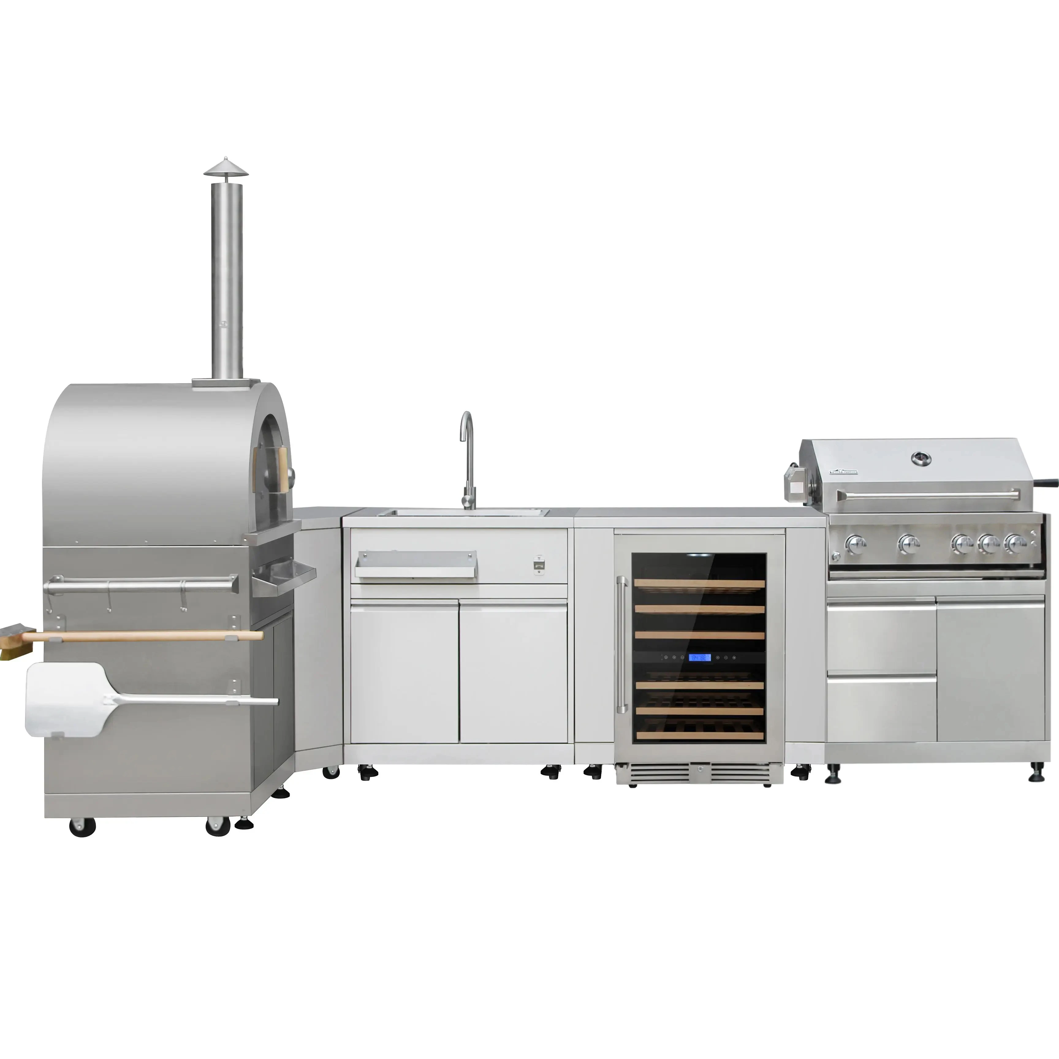 Professional Outdoor Kitchen Bbq Island Gas Bbq Grill Double Kitchen ...