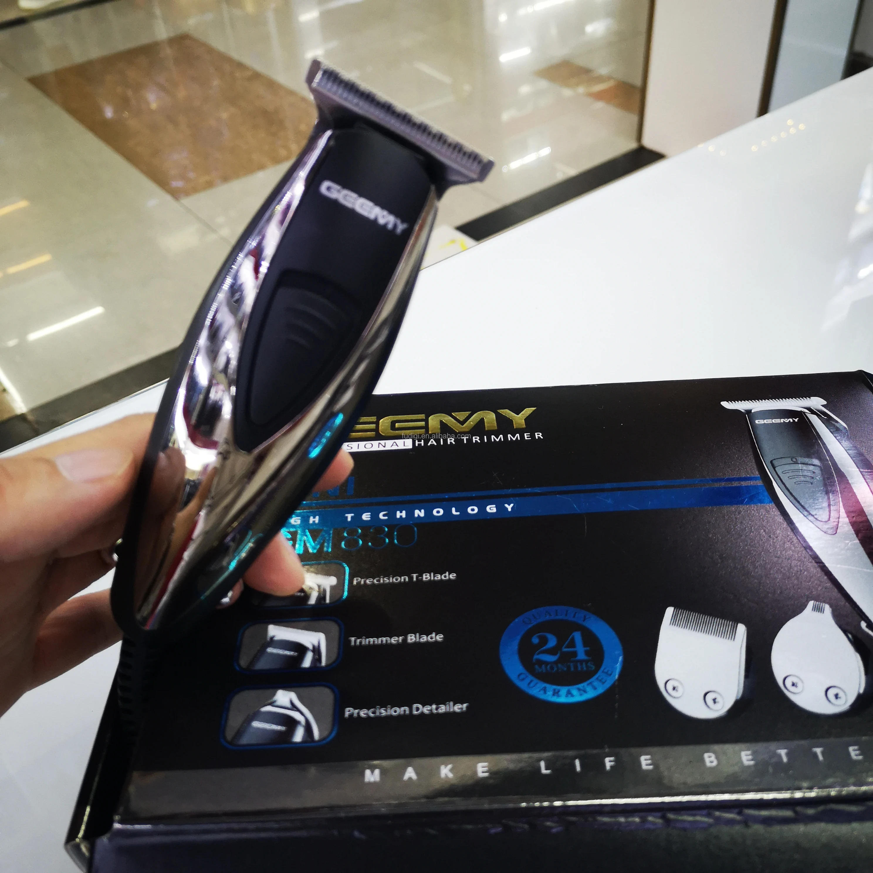 GEEMY GM830 Hair Trimmer - Professional Rechargeable T Blade