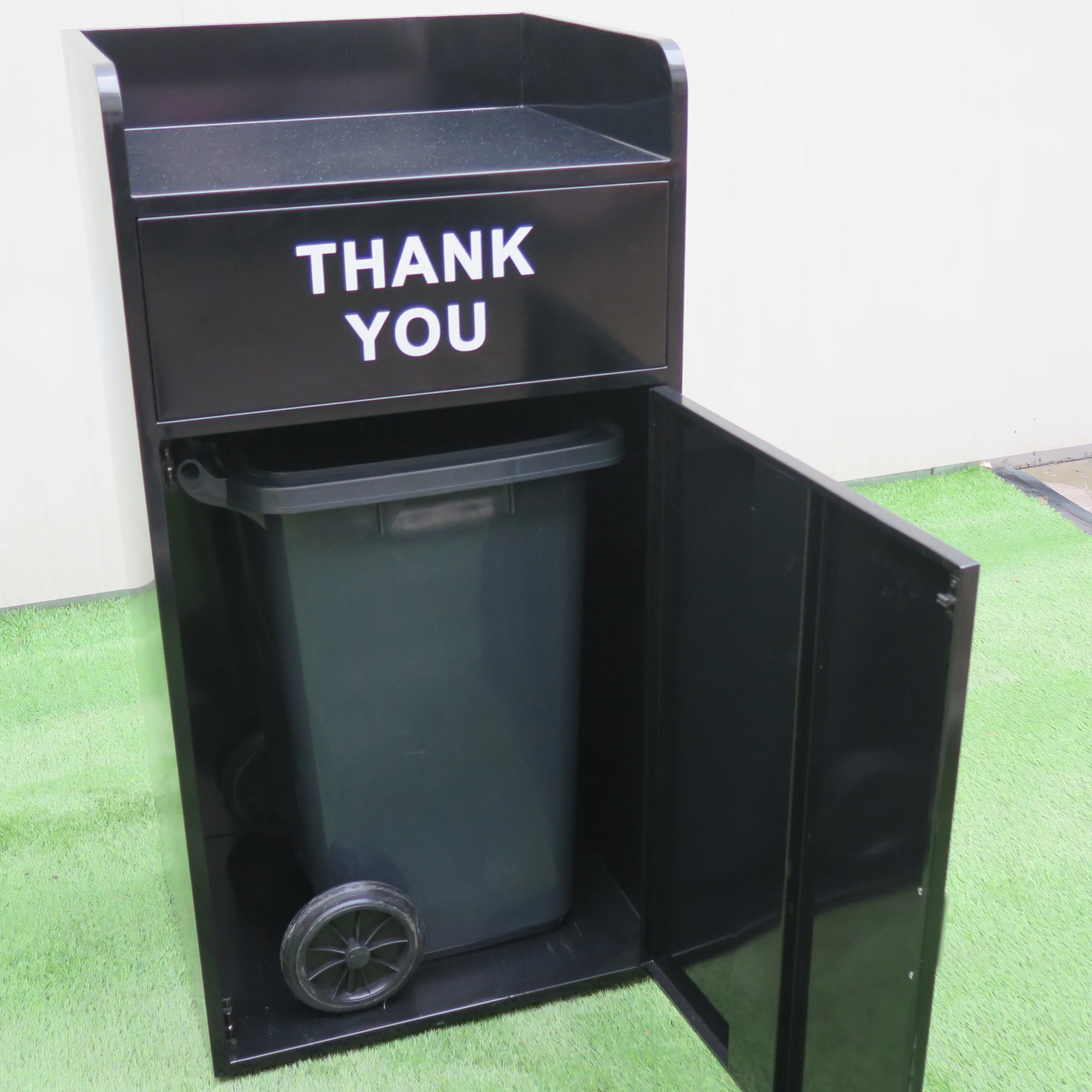 50 60 100 120 240l Outdoor Black Decorative Refuse Garbage Bin ...
