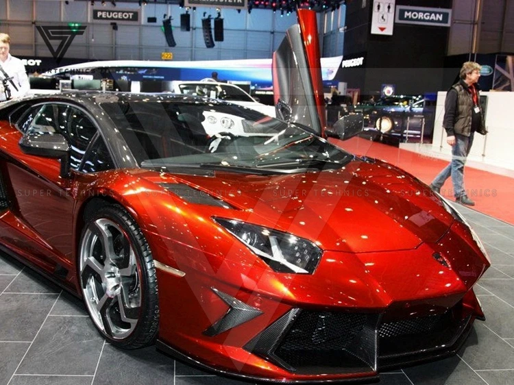 M Style Carbon Fiber Front Bumper Canards for Lambo Aventador LP700-4 ...
