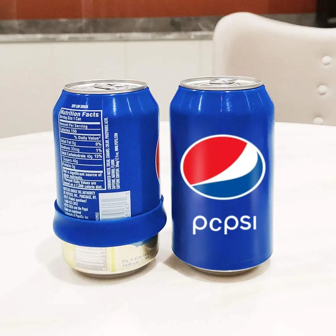 Custom Logo 355ml Silicone Beverage Beer Can Covers for Coke Cola Fanta ...