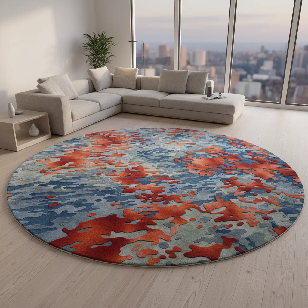 Custom Hand-Tufted Wool Abstract Art Carpet Luxury Living Room Area Rug ...