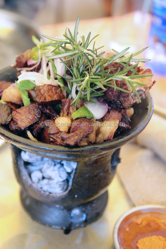 Ethiopian Tibs Recipe - Black Ceramic Beef Cabbage Casserole