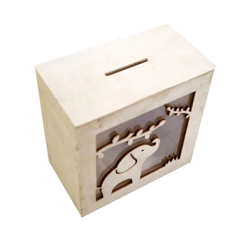 Wholesale Cheap Unfinished Mdf Money Box Mdf Coin Box Wooden Money ...