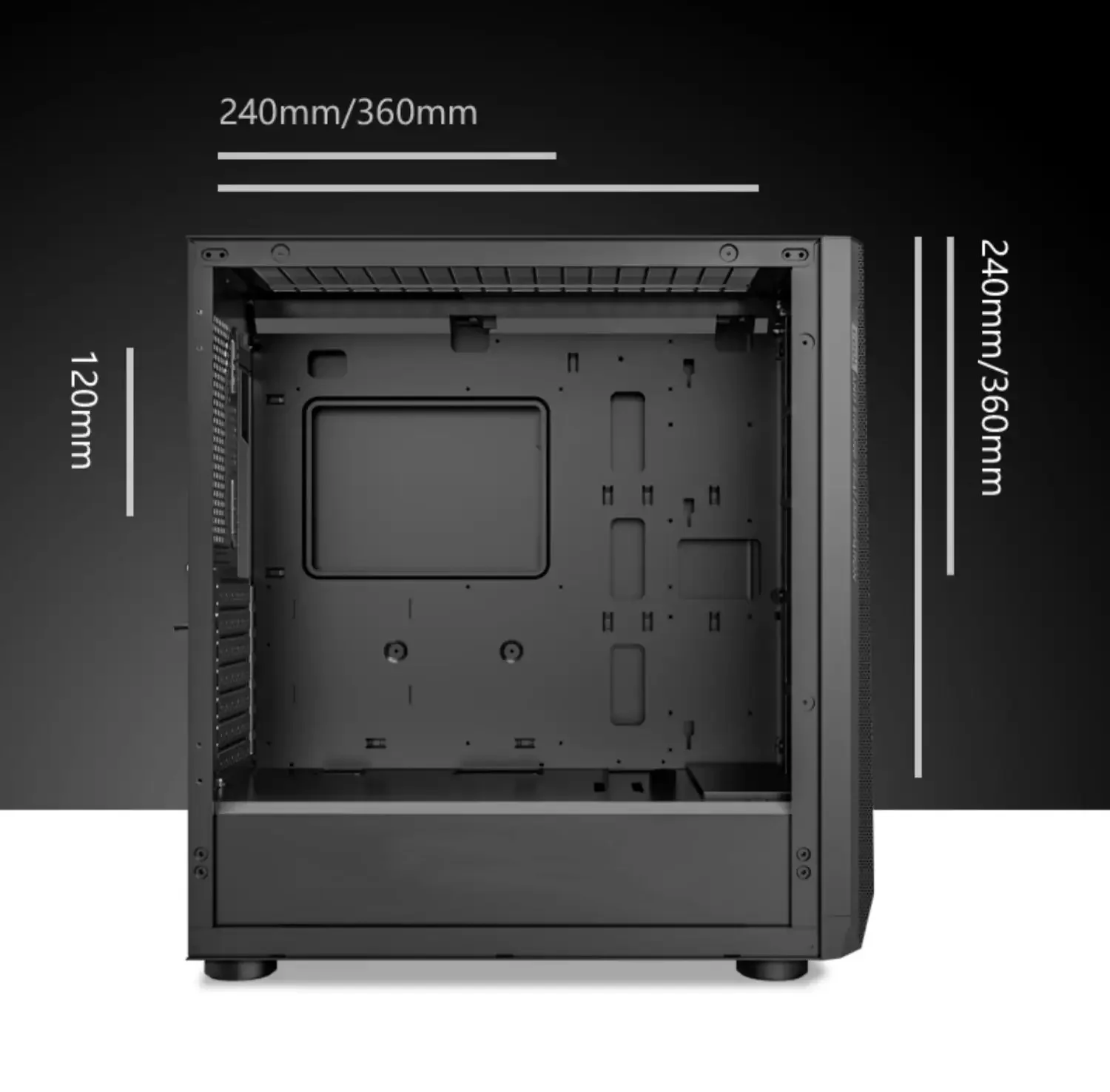 Raptor Chassis E-atx Computer Tower Dual 360 Water-cooled Vertically ...