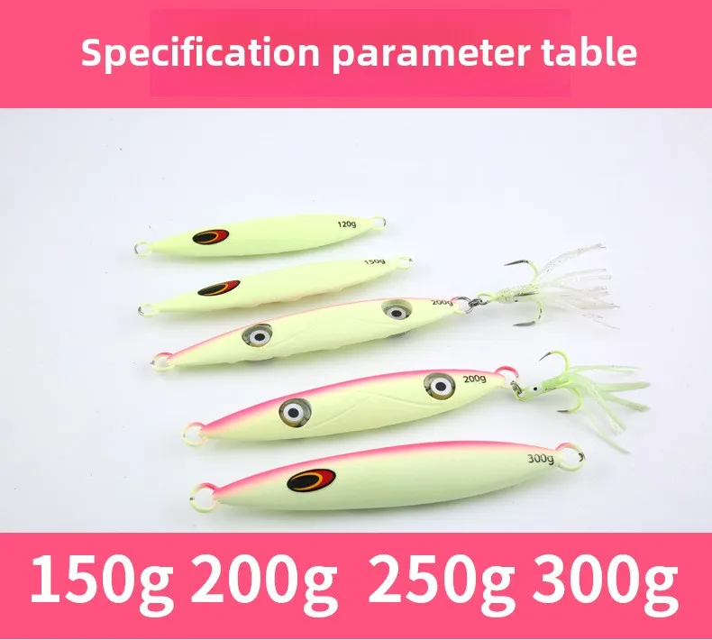 Glow-in-the-Dark Road Runner Sea Fishing Lure Slow Cranking Swordfish ...