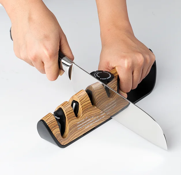Wood Grain Fashion 3 In 1 Adjustable Scissors Knife Sharpener Manual ...