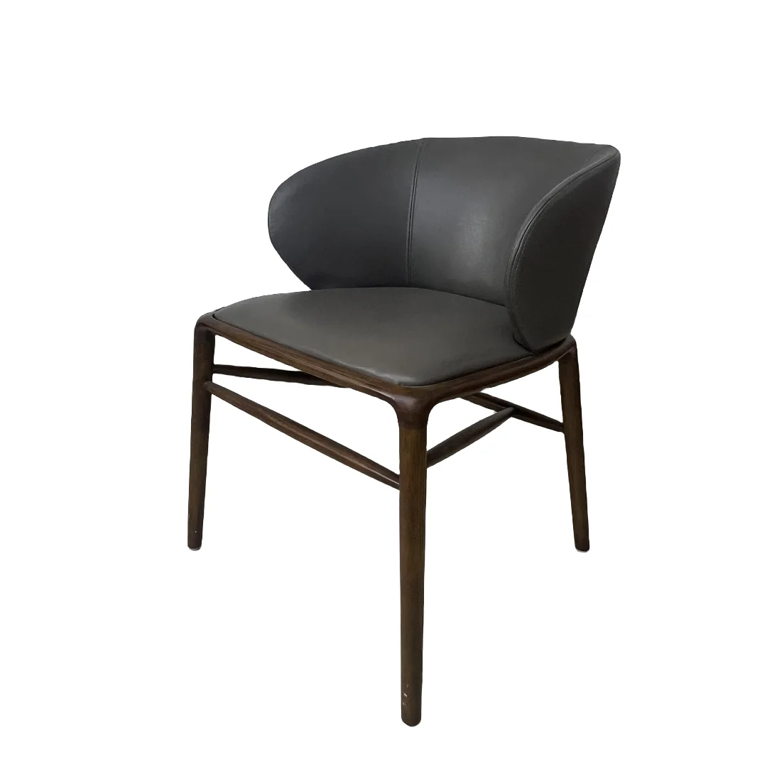 North American Black Walnut Solid Wood Chair Leather Endorsement Chair ...