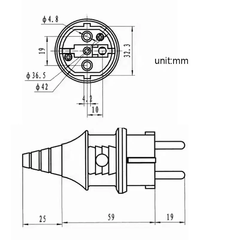 Eu Wiring Plug Ce Mark Waterproof European Plug Schuko Power Wiring ...
