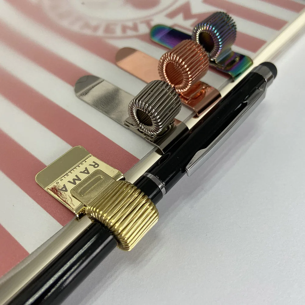 Single Double Triple Hole Uniform Pen Holders Portable Metal Spring Pen ...