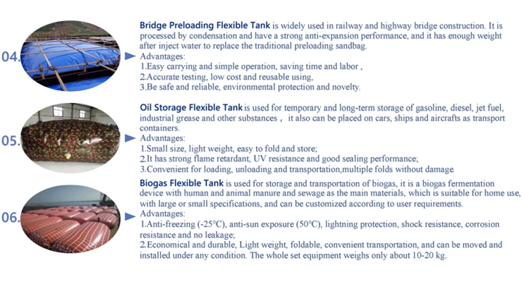 PVC/TPU Flexible Oil Tank Storage Plastic Container