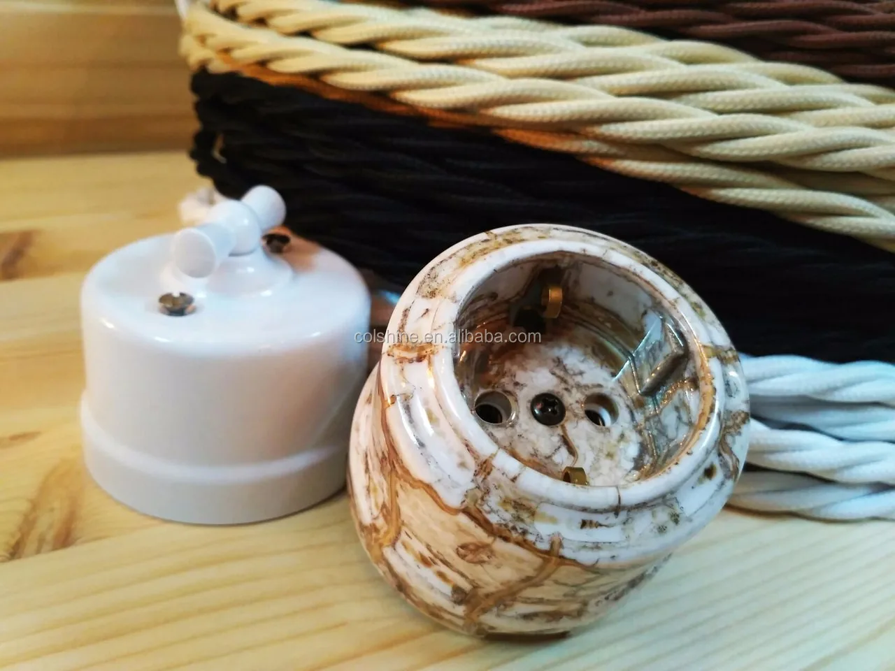 Rustic Ceramic Single Light Switch Rotary Porcelain Light Switch ...