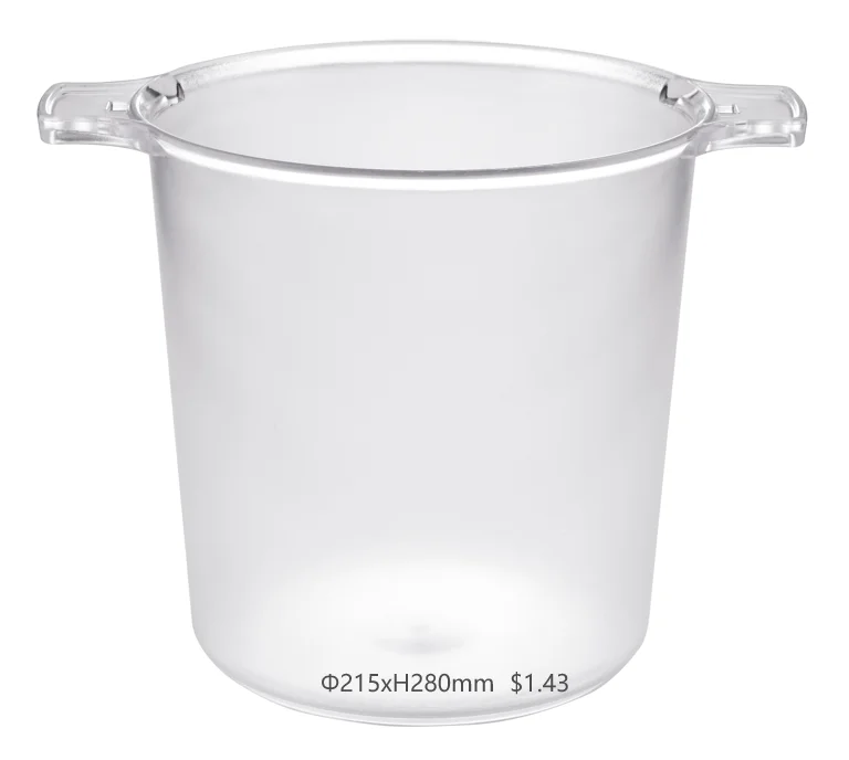 PS Clear Plastic 6L Ice Bucket Wine & Beverage Cooler for Parties for ...