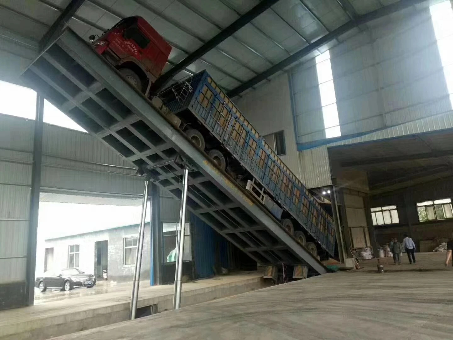 80-200t Hydraulic Dumper Truck Unloading System - Truck Tippler