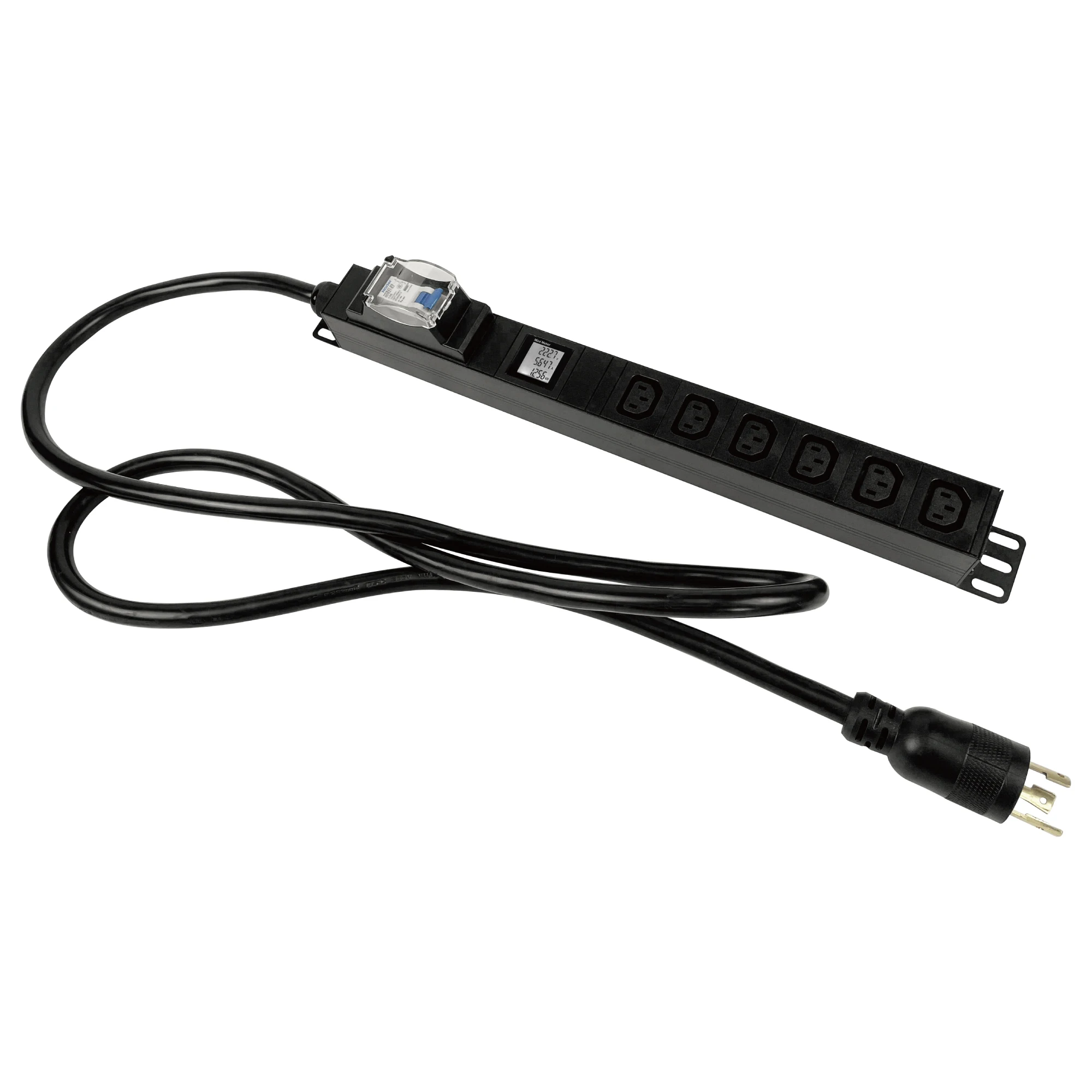 Rack Mount Pdu 1u Iec C13 6 Ways Power Distribution Unit With Lcd ...