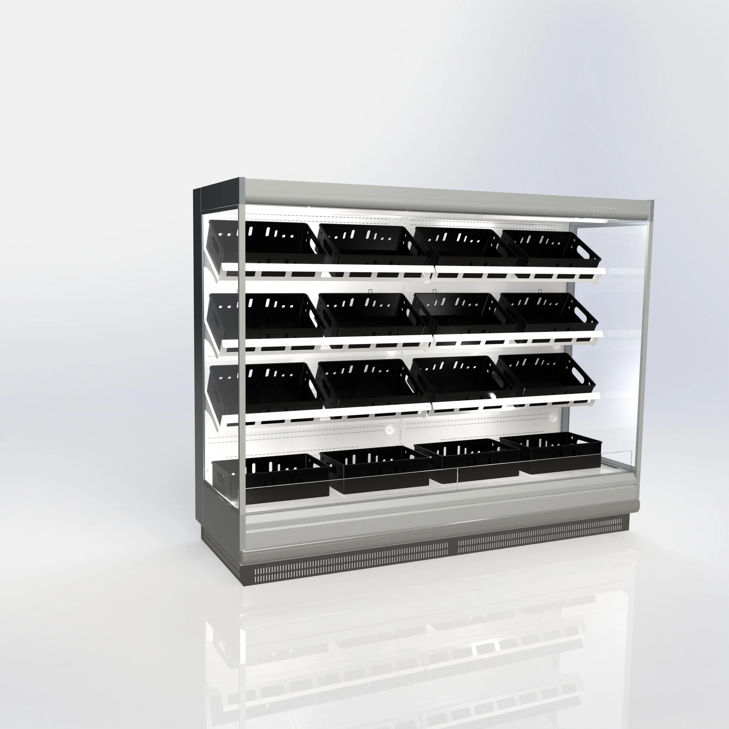 Hot Sale Vegetable Refrigerator Multideck Open Showcase Refrigerator ...