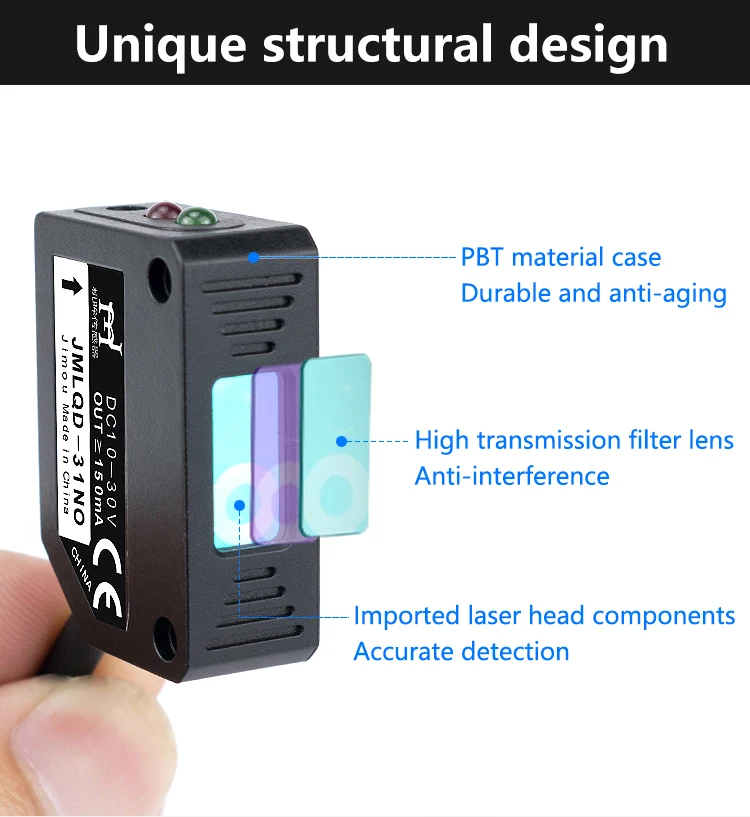 Jimou High Speed Laser Diffuse Sensor Lqd-31200po Laser Sensor - Buy ...